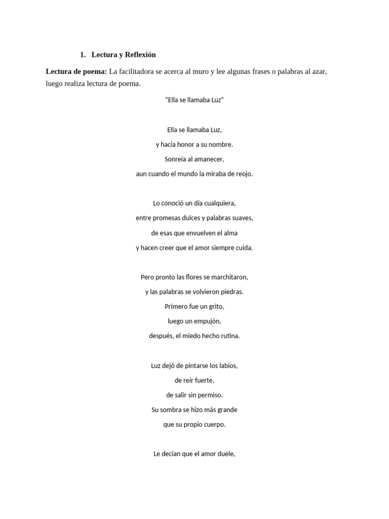 Lectura y Reflexión | PDF
