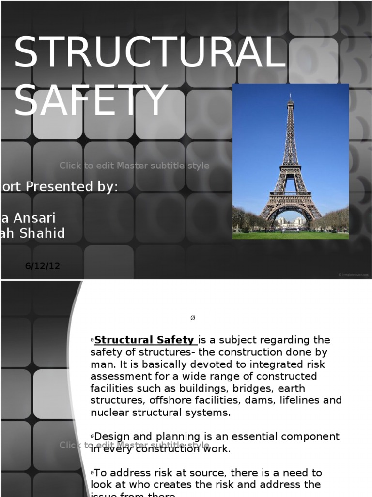 Structural Safety: Report Presented By: Sana Ansari Sarah Shahid ...