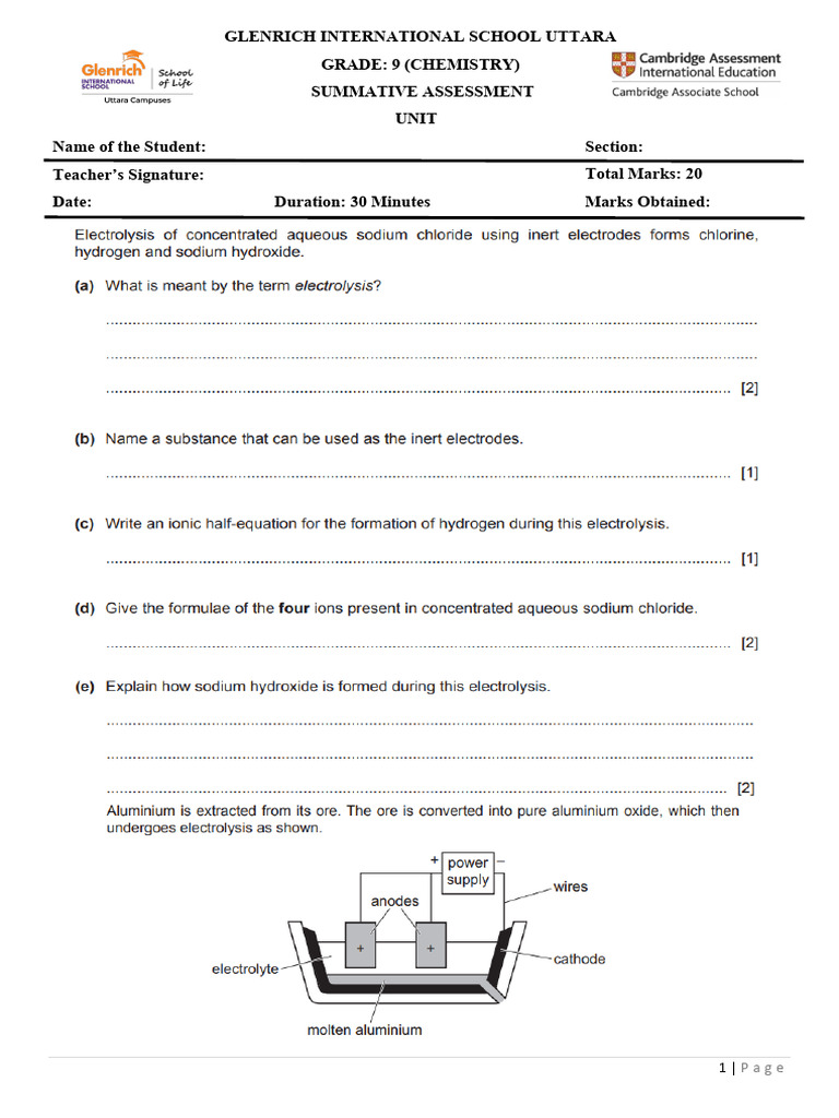 Unit 7 Summative Assessment | PDF