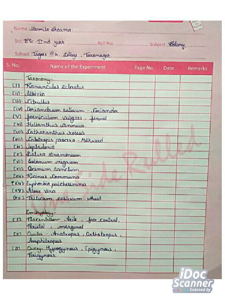SEM III BOTANY FILE. | PDF