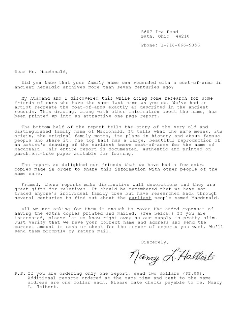 Coat of Arms Letter by Gary Halbert 442e60 Unknown - PNG | PDF