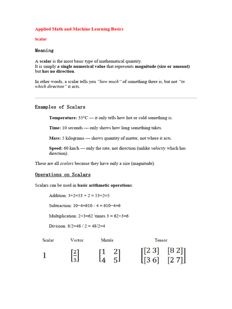 Deep Learning Study | PDF | Matrix (Mathematics) | Algebra