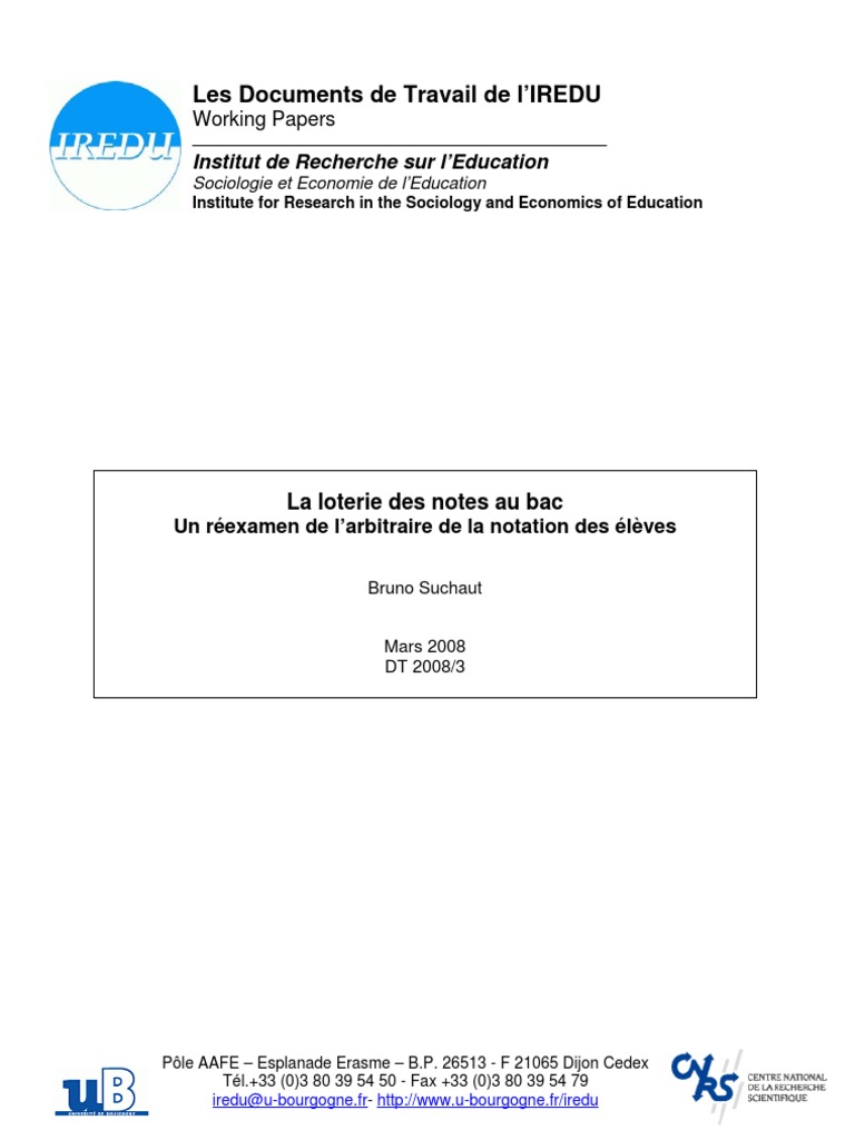 Historique de La Notation en France | PDF | Bien-être