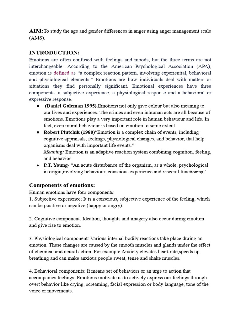 INTRODUCTION_ | PDF | Anger | Emotions