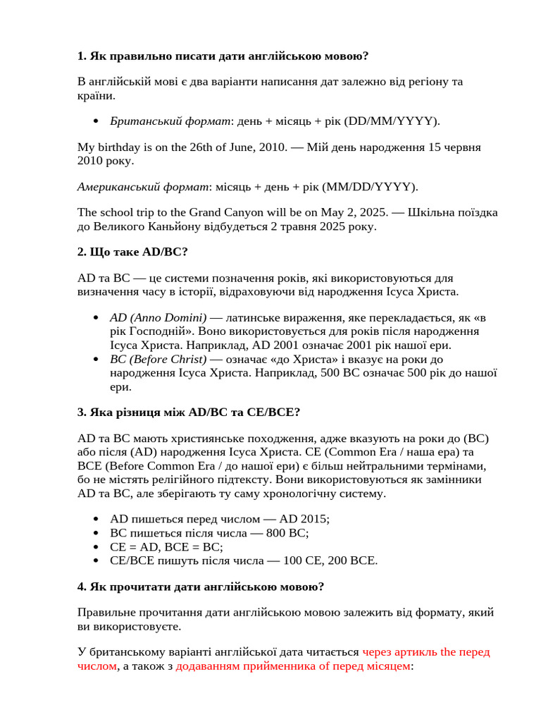 Dates, Numbers | PDF
