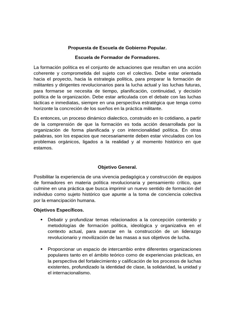 Propuesta Formador de Formadores_100503 | PDF | Aprendizaje | Ideologías