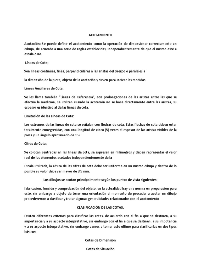 Definición y Tipos de Acotamiento | PDF | Geometría | Espacio