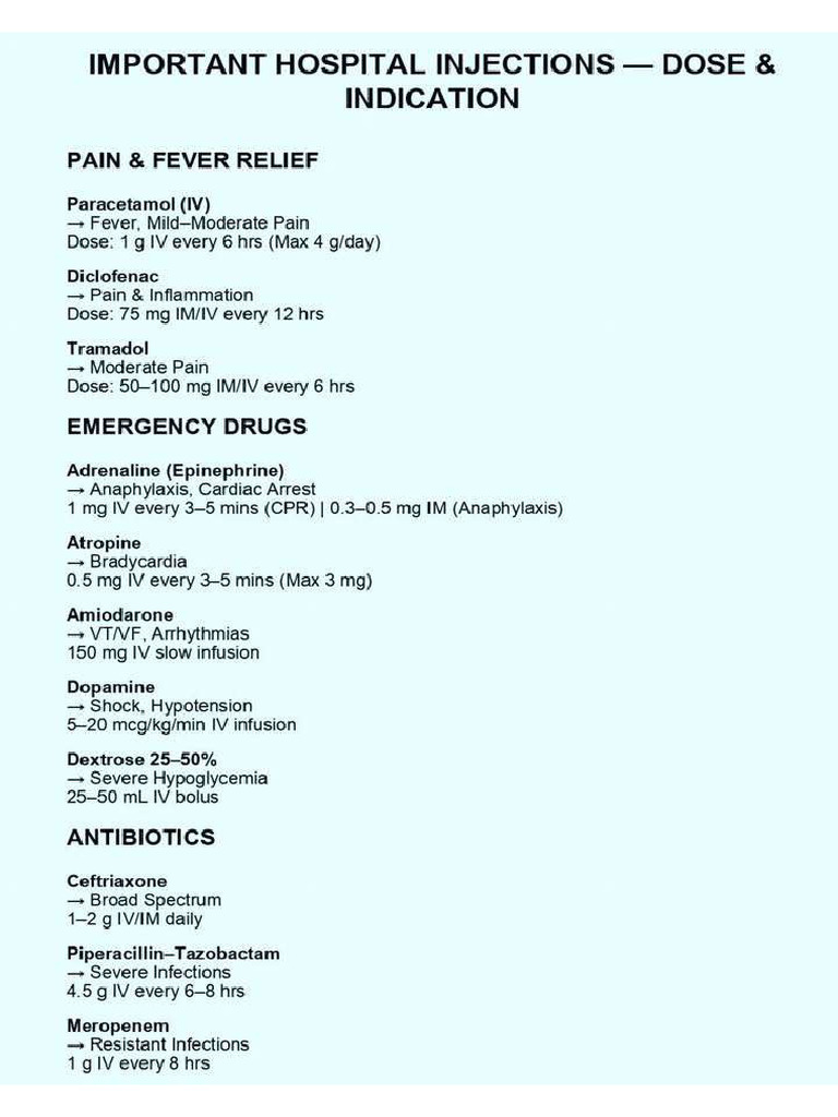Hospital Injection | PDF