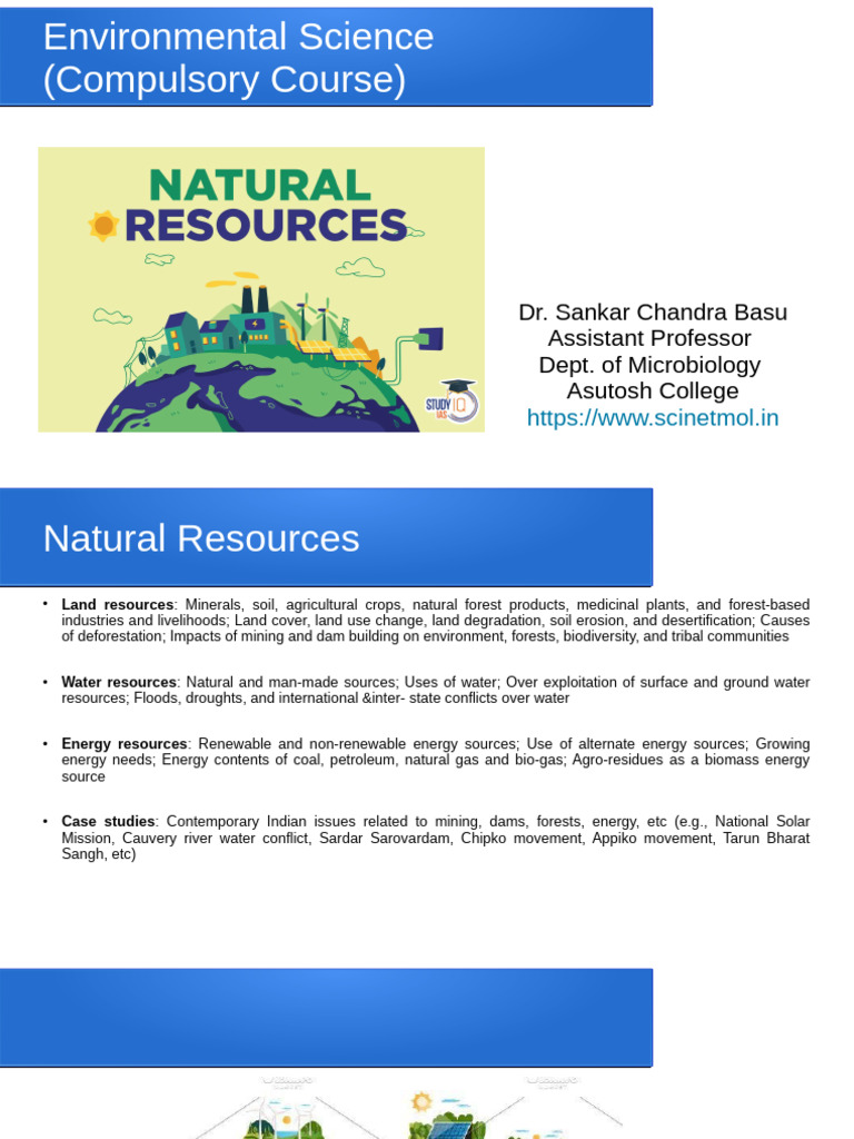 Environmental Science: Natural Resources Overview | PDF