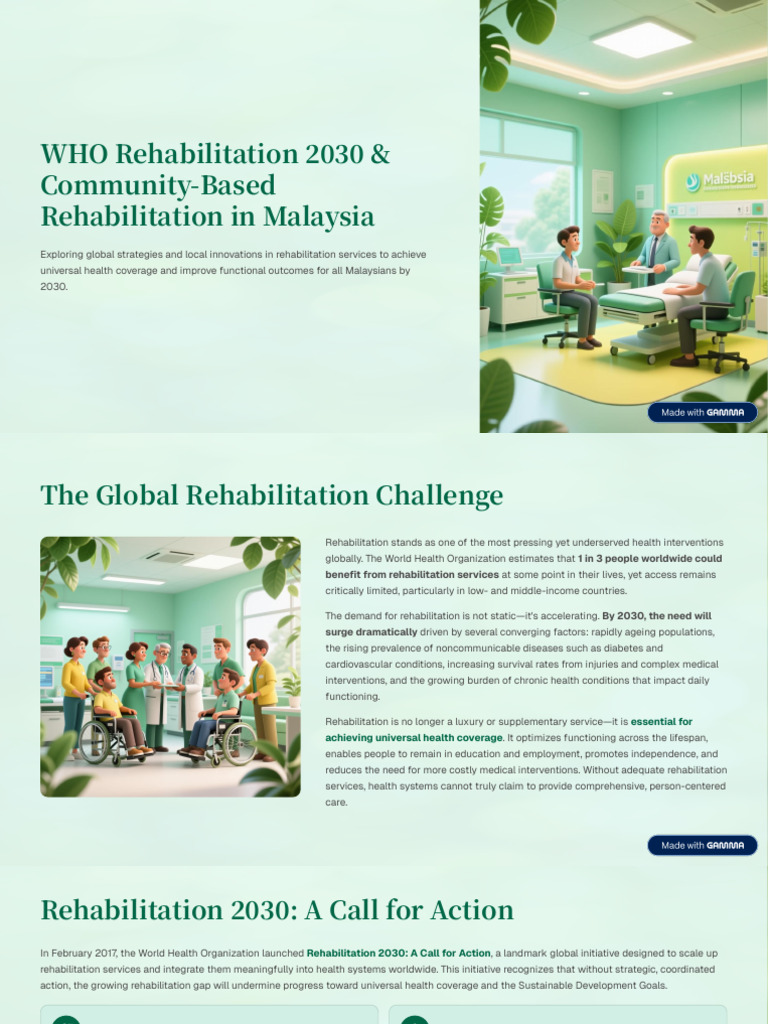 WHO Rehabilitation 2030 and Community Based Rehabilitation in Malaysia ...