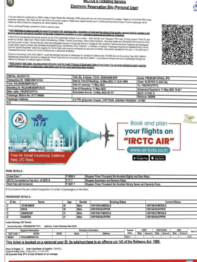Return Tickets | PDF | Service Industries