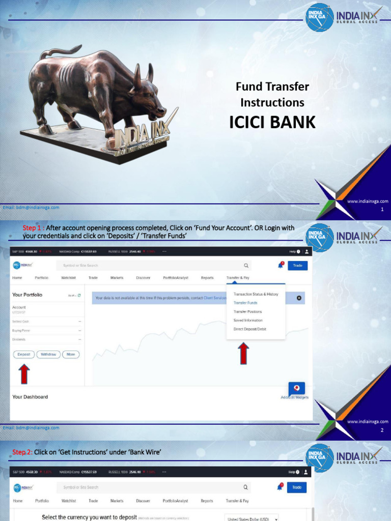 Fund Transfer Instructions for ICICI Bank | PDF | Banks | Private Sector