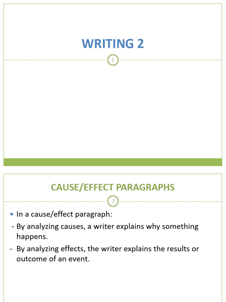 Cause and Effect Paragraph Guide | PDF