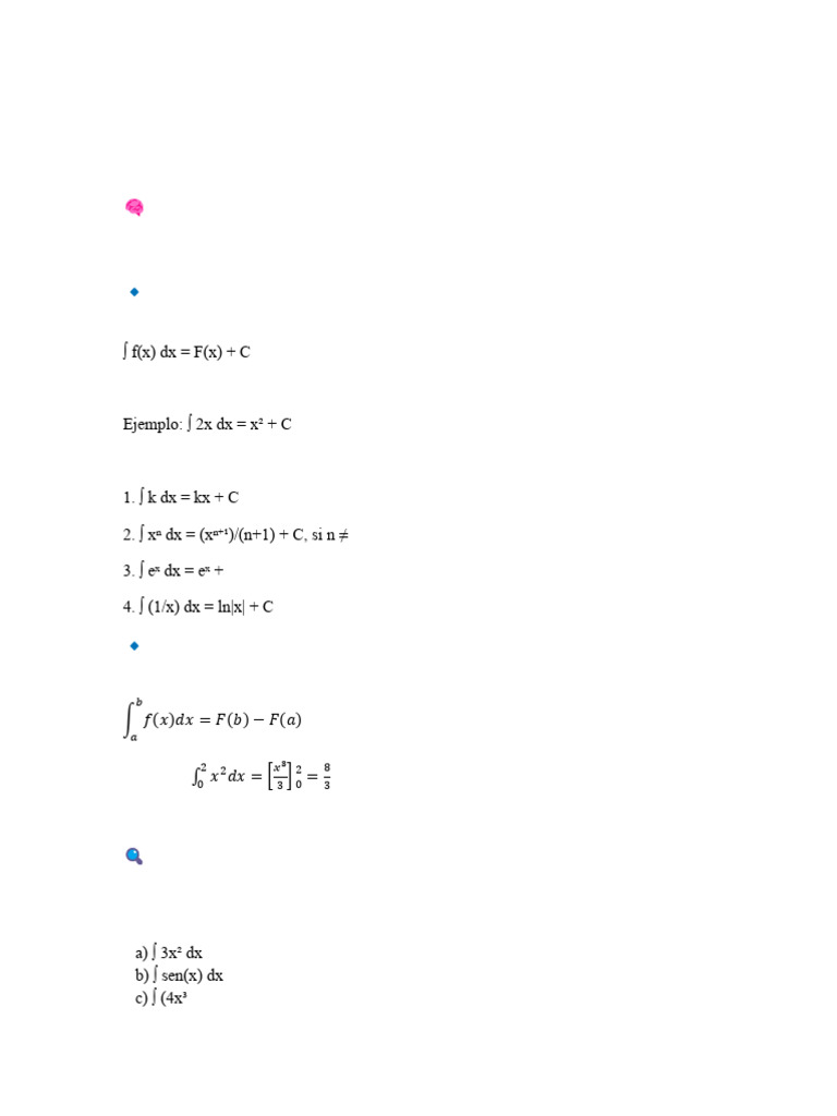Guia Integrales Grado 11 | PDF