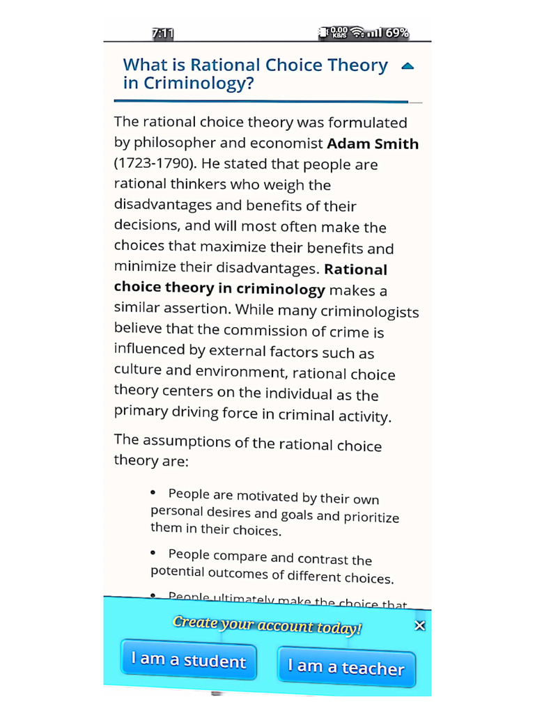 Rational Choice Theory | PDF