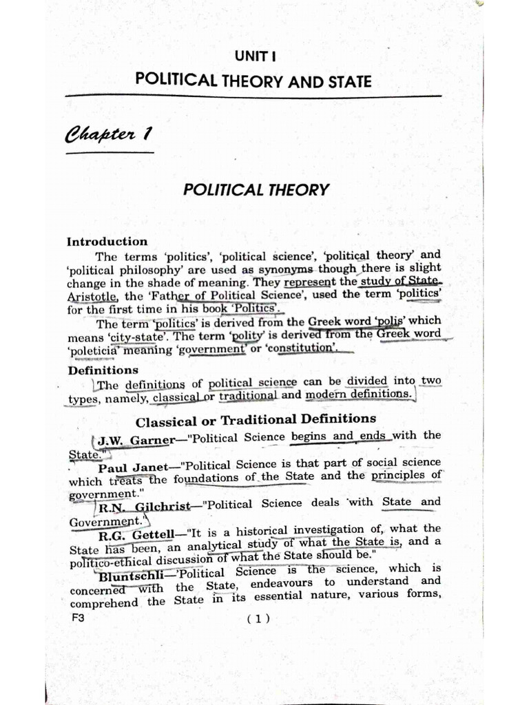 Definition and Scope of Political Science | PDF