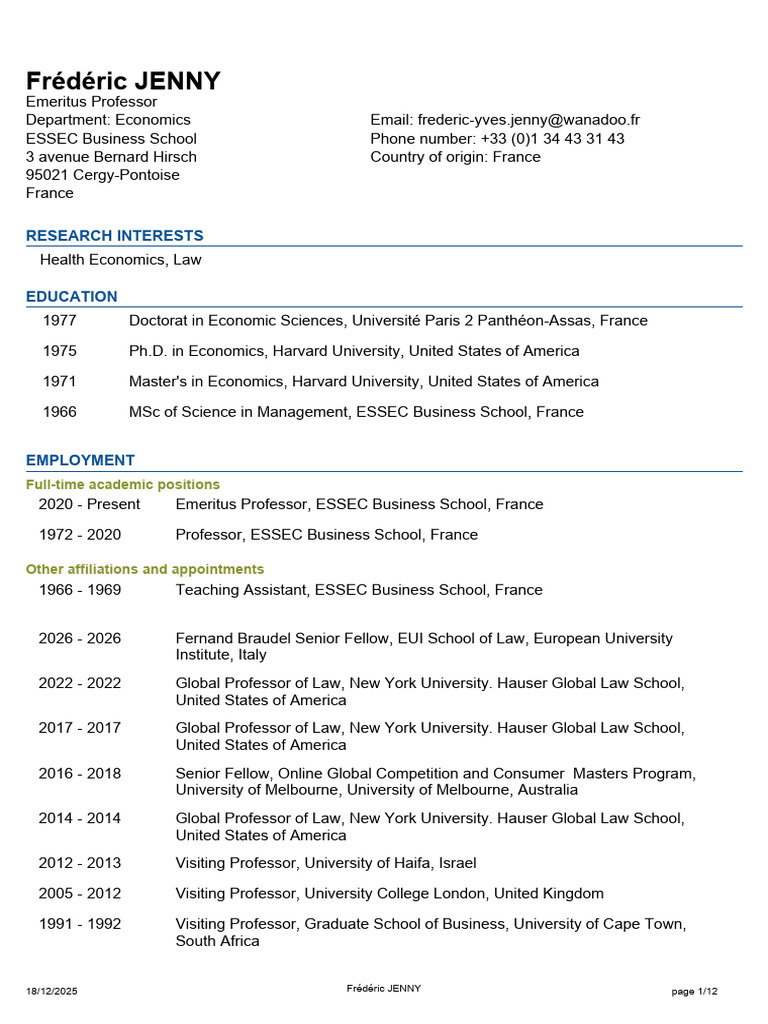 CV 1968 en 251218 122044 | PDF | Competition Law | Economies