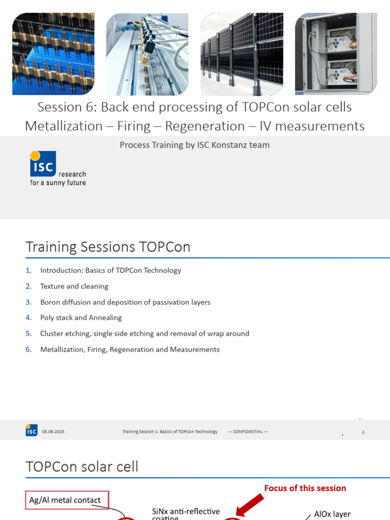 Session6 Backend Processing of TOPCon Solar Cells | PDF | Solar Cell ...