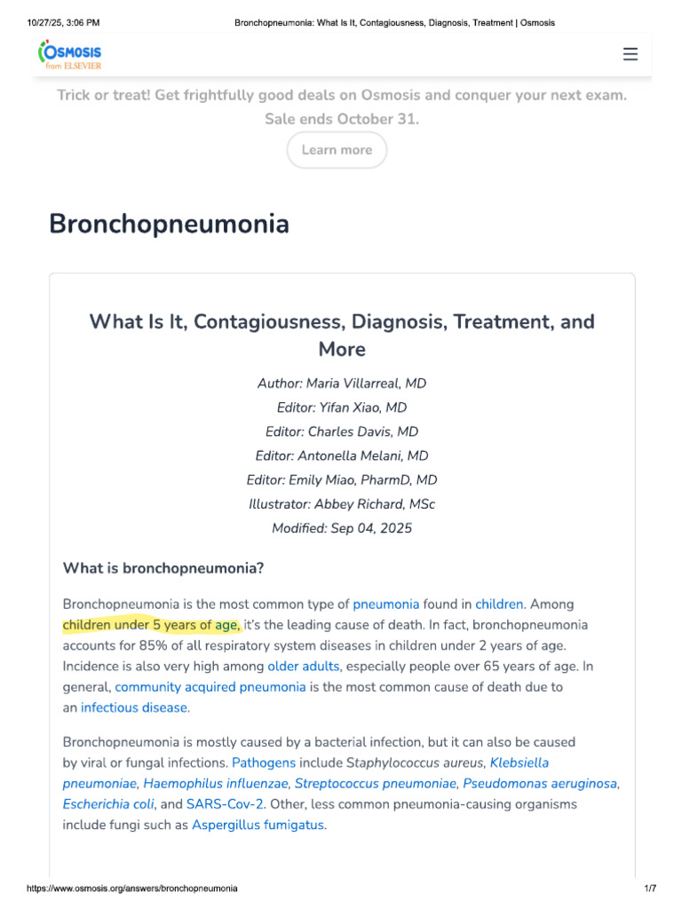 Broncho Pneumonia | PDF