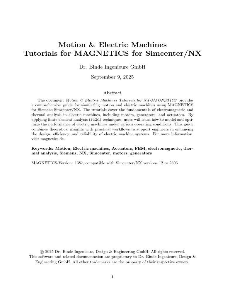 Electric machines how to use in software | PDF | Electric Motor