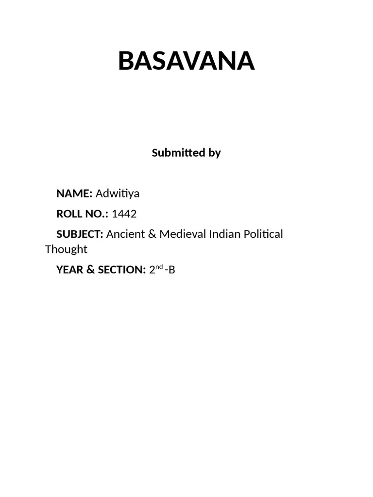 Basavanna | PDF