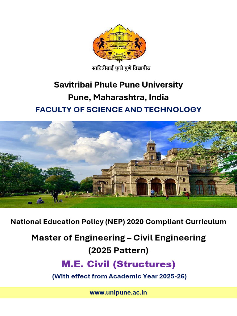 M.E. Civil Engineering Curriculum 2025 | PDF | Bending | Stress (Mechanics)
