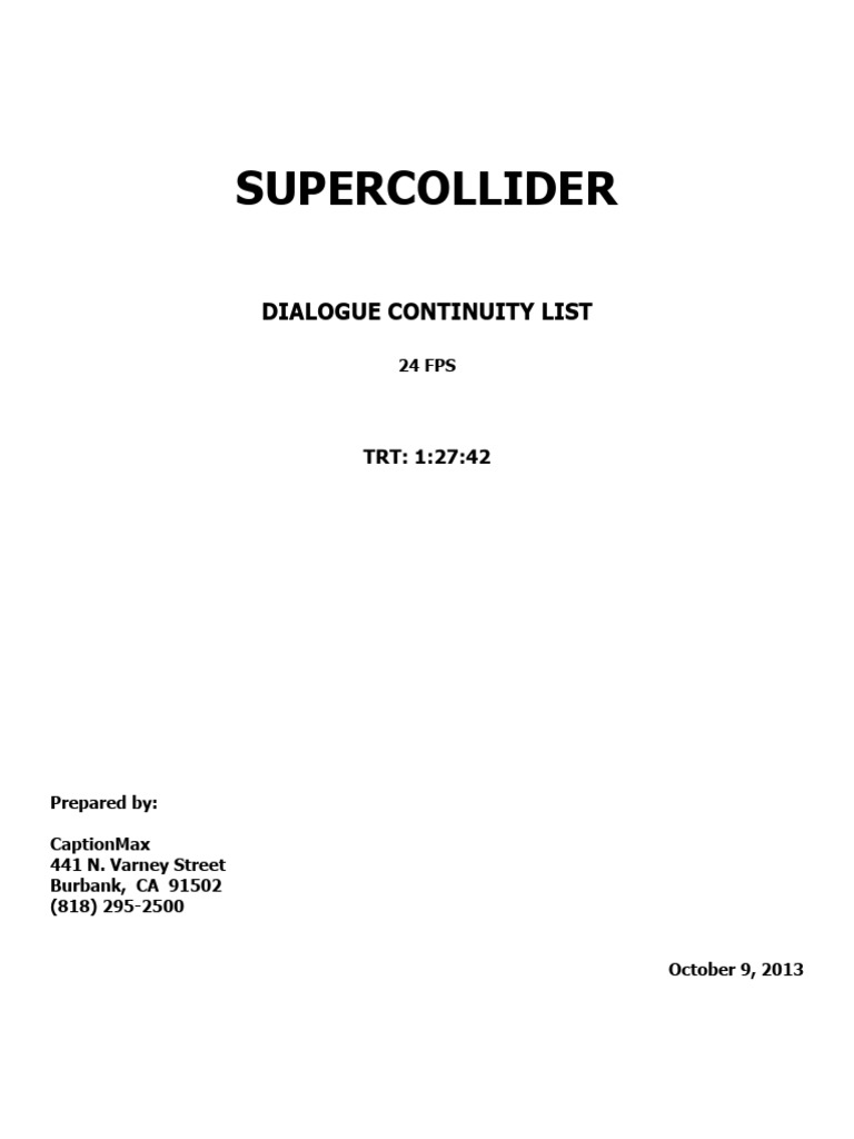 Supercollider Dialogue List | PDF | Higgs Boson | Physics
