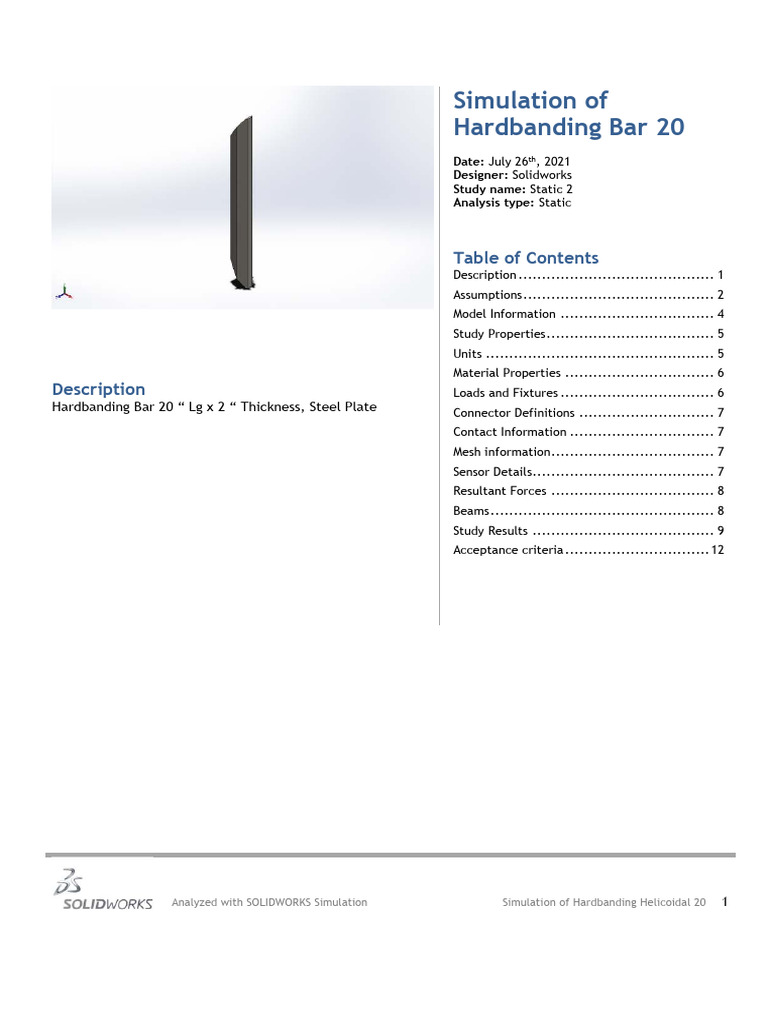 Hardbanding 26-Static Analysis-1 | PDF | Strength Of Materials | Young ...