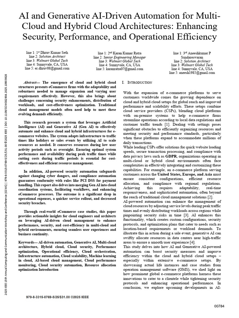 AI-Driven Automation for Cloud Efficiency | PDF | Cloud Computing ...