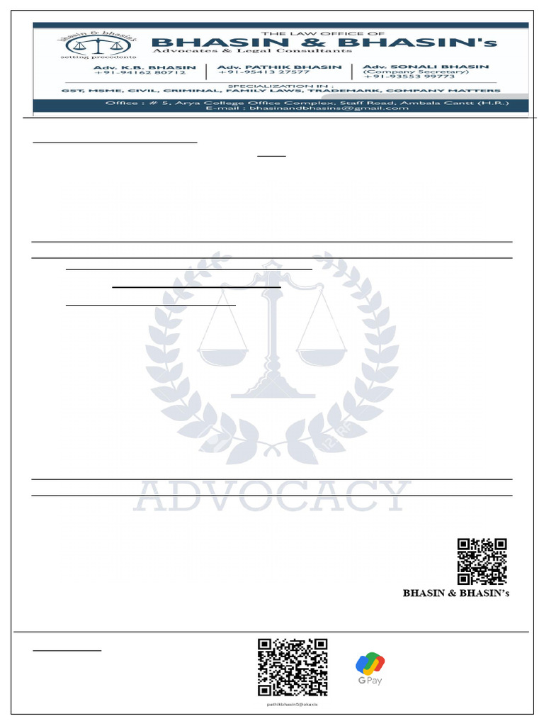 Mukesh Kumar Gupta Bill (2017 - 2025) (8 Financial Year Bill) | PDF