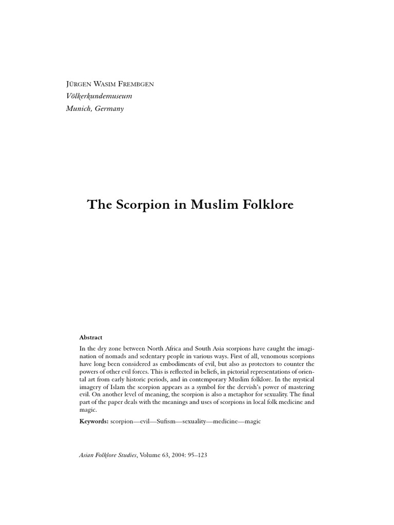 The Scorpion in Muslim Folklore 28cmbuz0la | PDF | Amulet