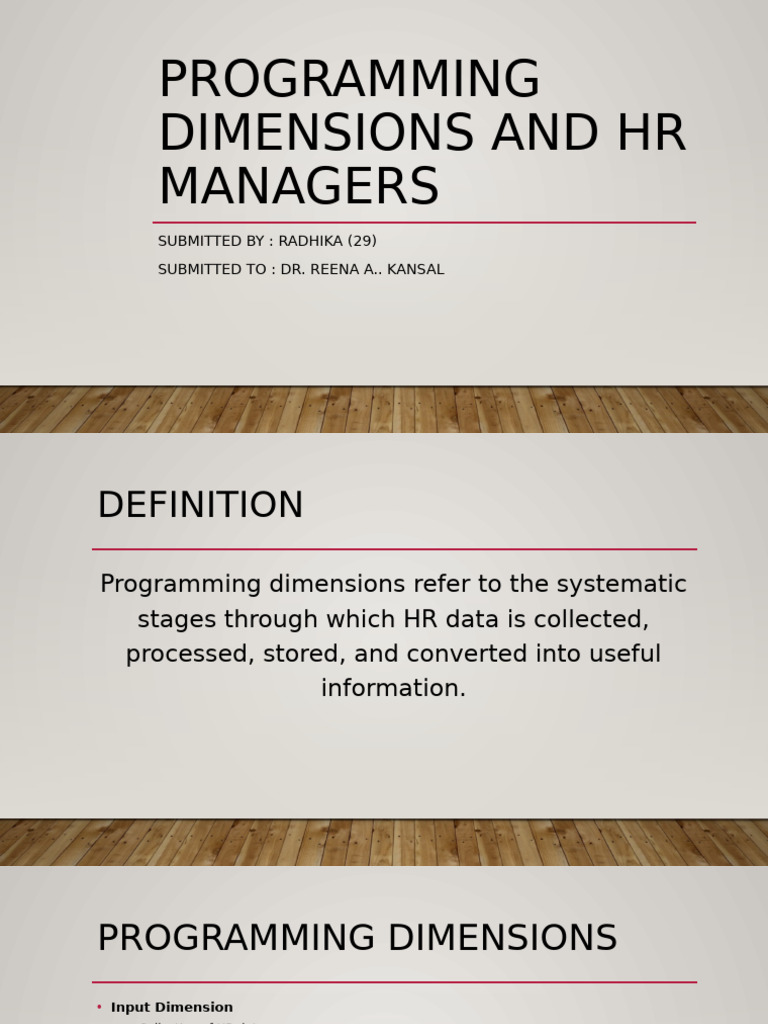 HRIS Programming Dimensions Explained | PDF | Information Technology ...