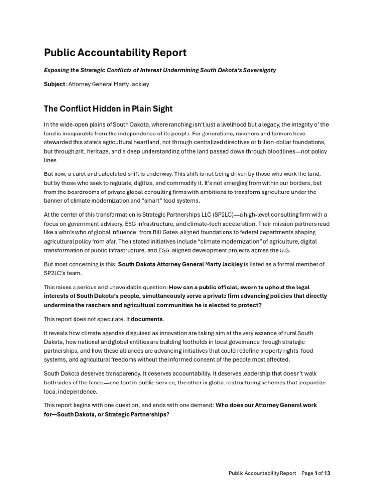 Public Accountability Report - South Dakota Ranching | PDF | Governance ...