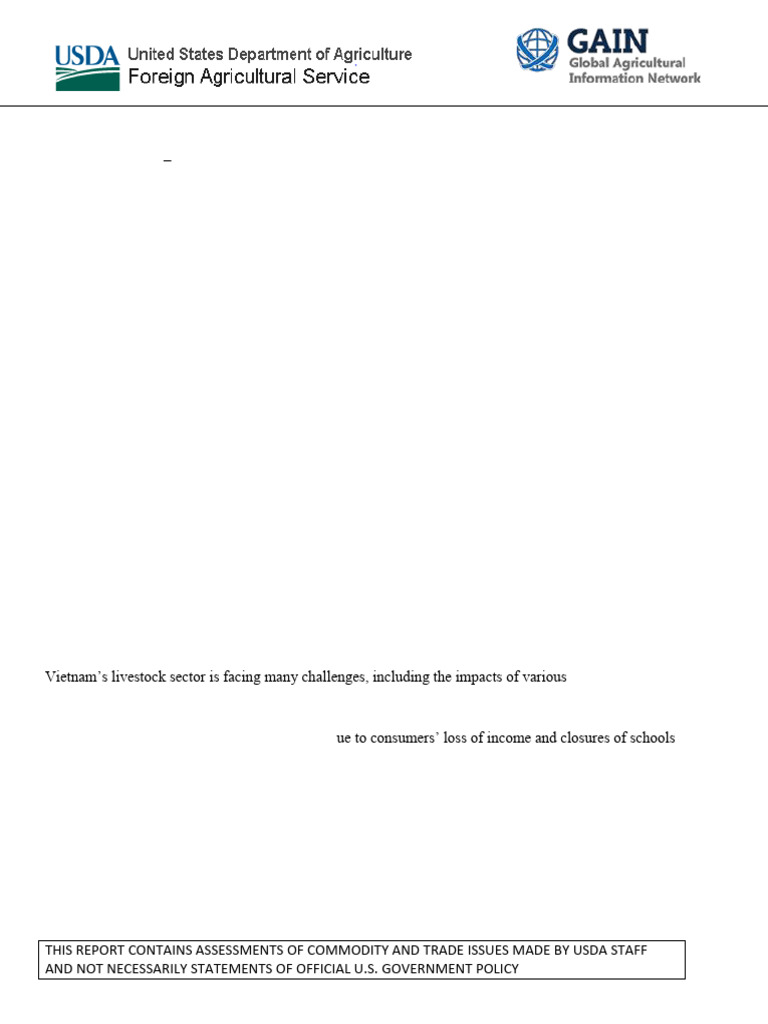 Vietnam Livestock Market Update Hanoi Vietnam 12-13-2021 | PDF | Beef ...