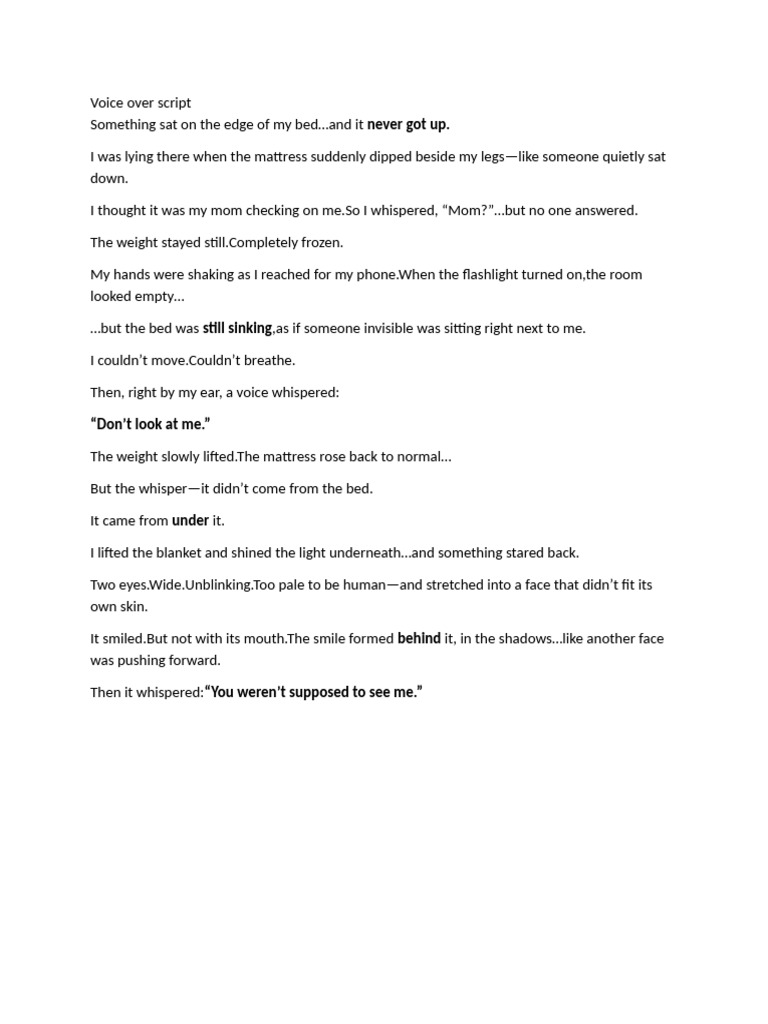 Voice Over Script | PDF