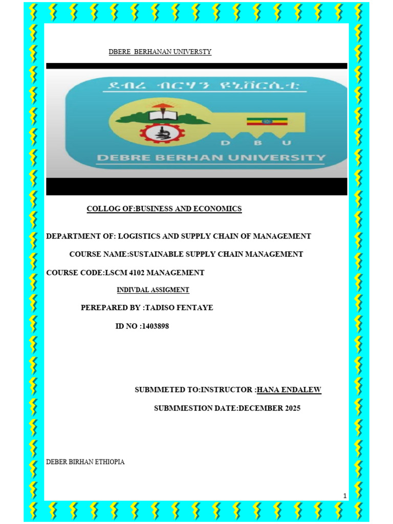 tadiso | PDF | Sustainability | Supply Chain