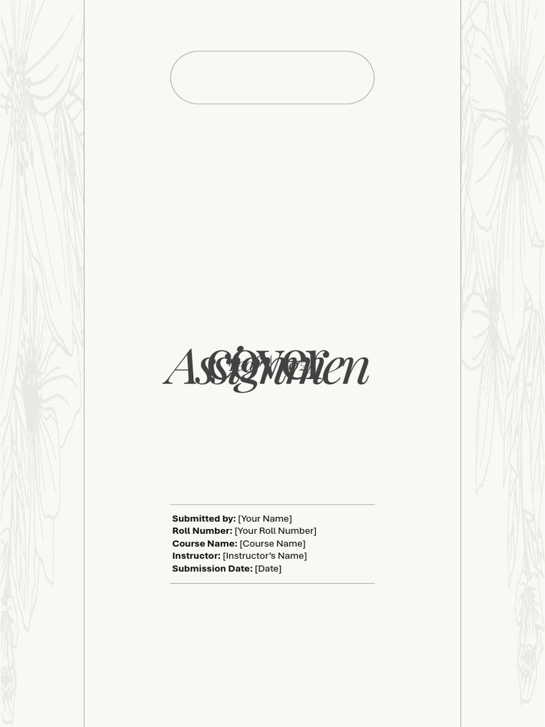 Simple Cover Page Template PDF | PDF