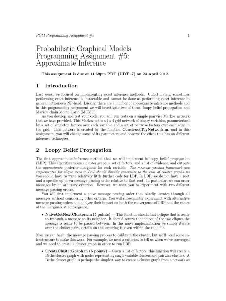 Programming Assignment 5 | PDF | Markov Chain | Probability Distribution