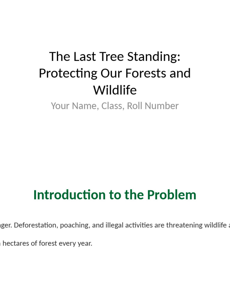 Protecting Forests and Wildlife Now | PDF