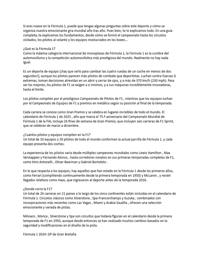 F1 HISTORY | PDF | Formula Uno | Grand Prix Motor Racing