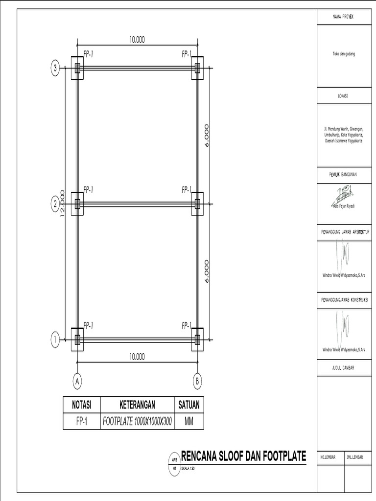 Rencana Sloof dan Footplate Yogyakarta | PDF