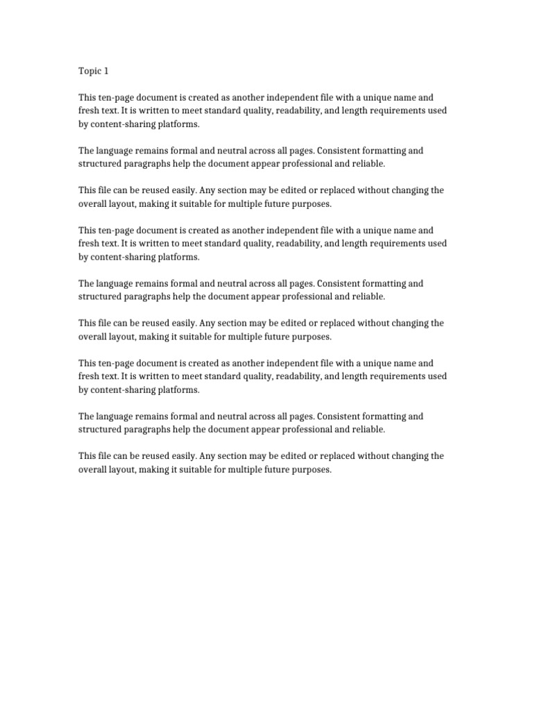 Ten Page Reference Document v5 | PDF | Paragraph | Document