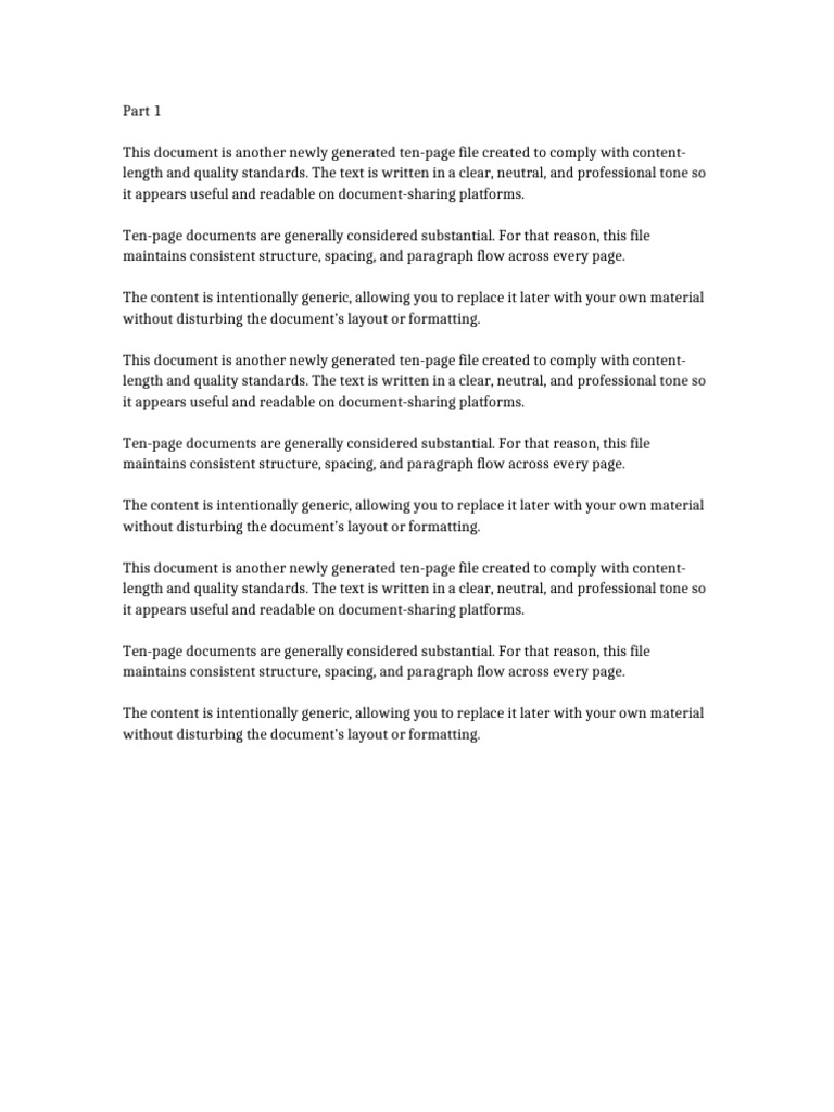 Generic Ten-Page Document Template | PDF | Page Layout | Paragraph