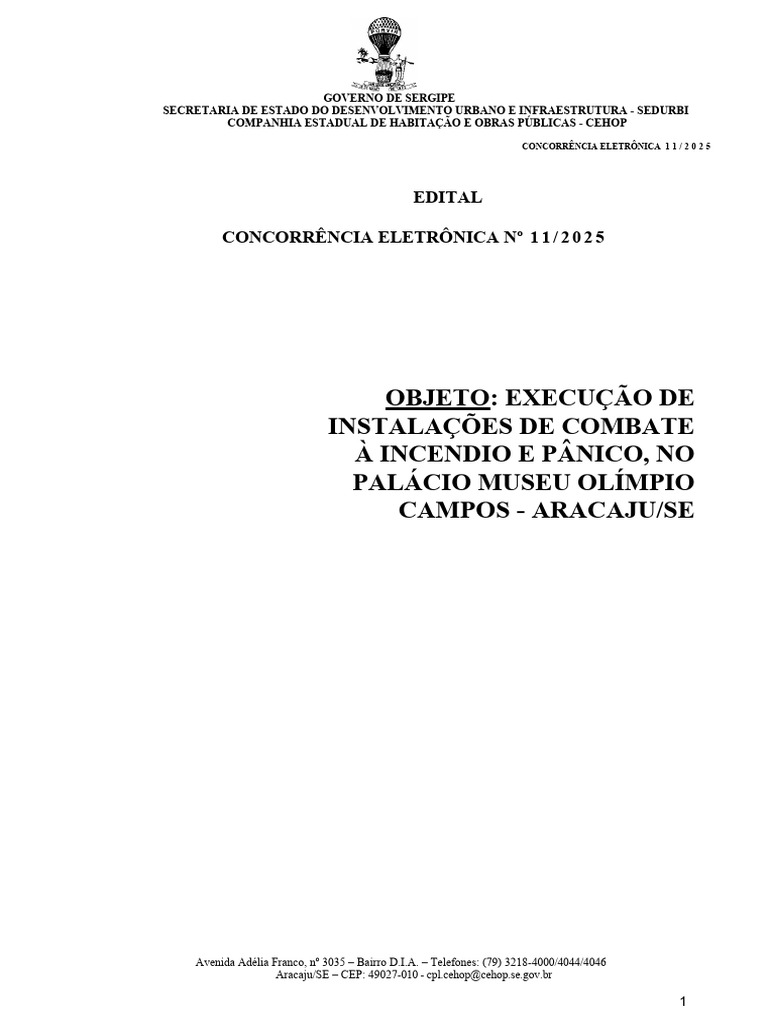 EDITAL -CCE Nº 11-2025 | PDF | Garantia