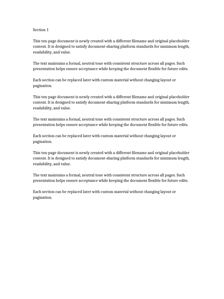 Ten Page Structured Document v13 | PDF | Page Layout | Document