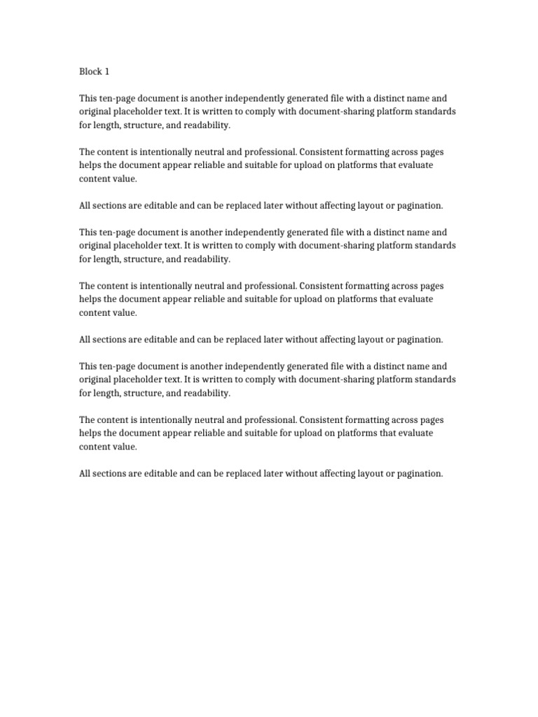 Ten Page Block Document v10 | PDF | Page Layout | Document