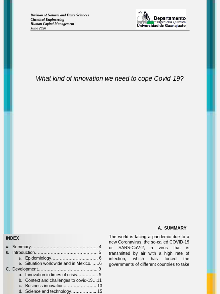Innovation Strategies for COVID-19 Response | PDF | Virus | Vaccines