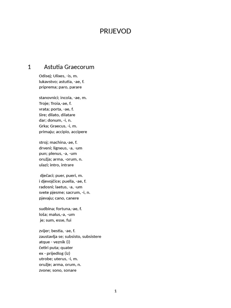 Prvi Razred Latinski-4 | PDF