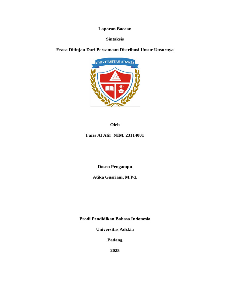 Analisis Frasa Endosentrik dan Eksosentrik | PDF