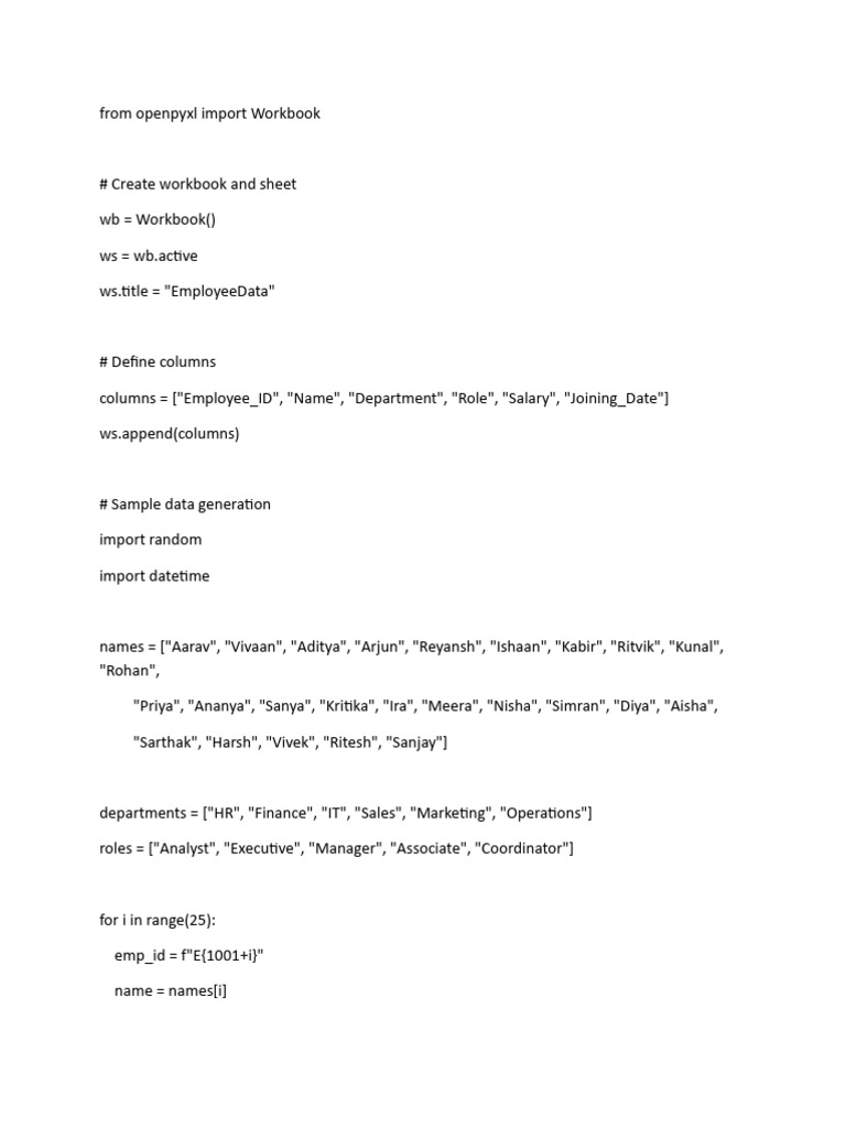from openpyxl import Workbook | PDF
